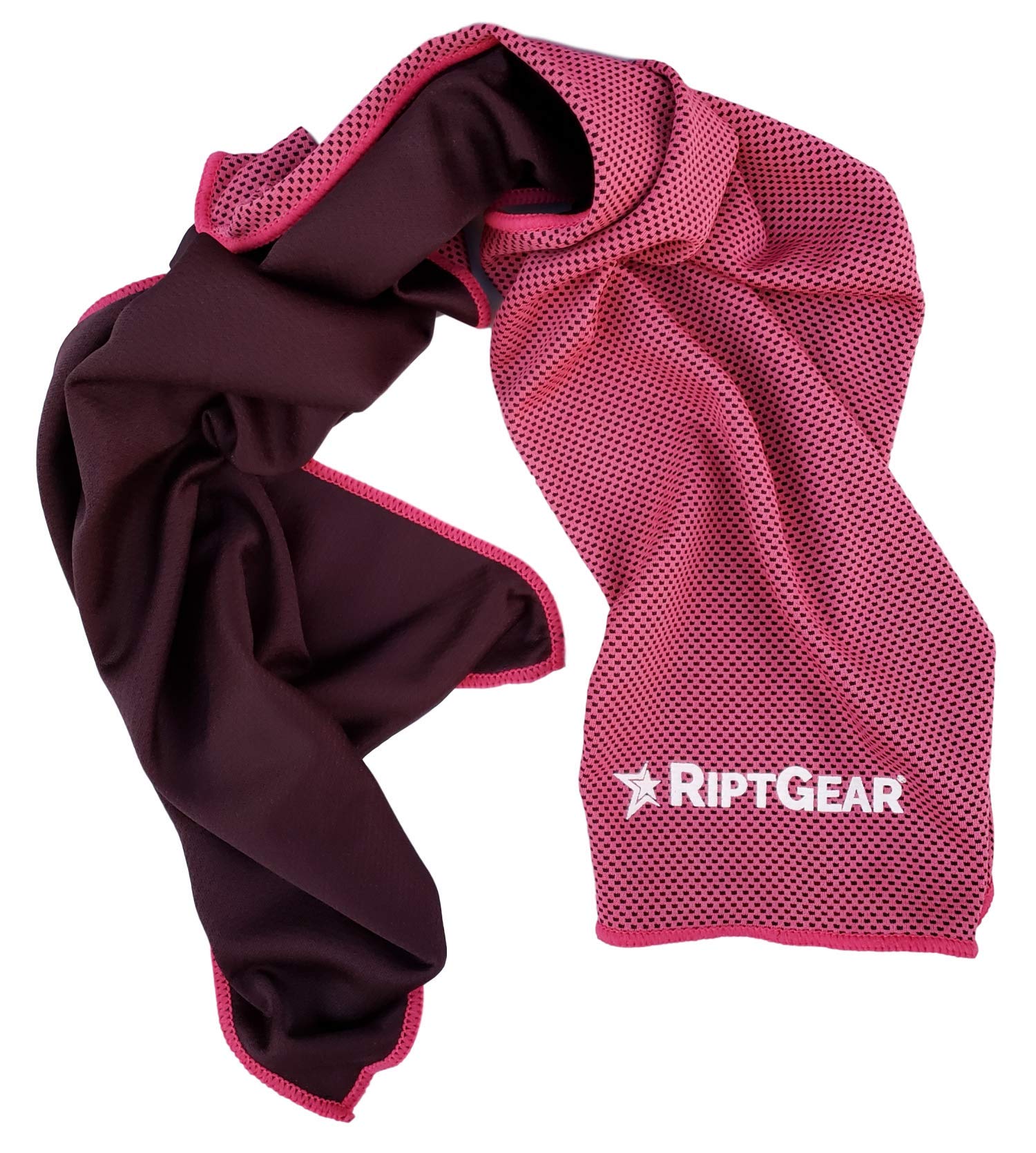 RiptGear Instant Cooling Towel - Great Workout Towel, Gym Towel and Sweat Towel - Ideal Cooling Towels for Fitness and Exercise, Gym, Yoga, Sports, Pilates, Travel, Running and Hiking (Pink)