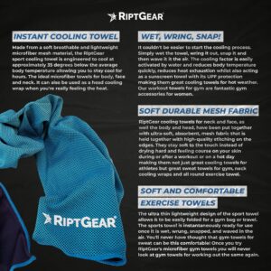 RiptGear Instant Cooling Towel - Great Workout Towel, Gym Towel and Sweat Towel - Ideal Cooling Towels for Fitness and Exercise, Gym, Yoga, Sports, Pilates, Travel, Running and Hiking (Pink)