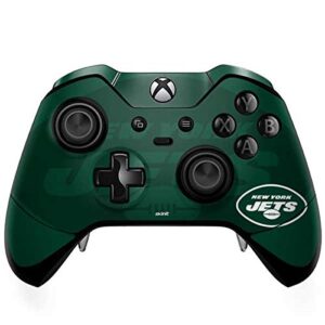 skinit decal gaming skin compatible with xbox one elite controller - officially licensed nfl new york jets double vision design