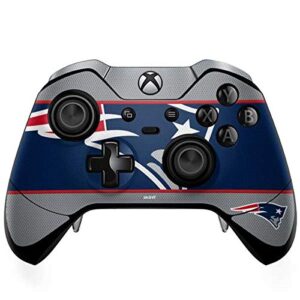 skinit decal gaming skin compatible with xbox one elite controller - officially licensed nfl new england patriots zone block design