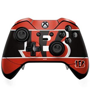 skinit decal gaming skin compatible with xbox one elite controller - officially licensed nfl cincinnati bengals zone block design