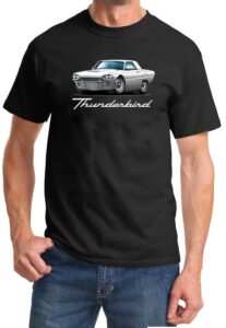 1964 ford thunderbird hardtop full color design tshirt large black