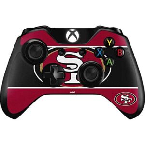 skinit decal gaming skin compatible with xbox one controller - officially licensed nfl san francisco 49ers zone block design