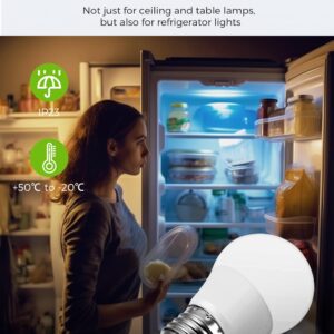 Briignite A15 LED Bulbs, Globe Light Bulbs 25 Watts Equivalent(4W LED), Daylight 5000K LED Bulb, E26 Medium Screw Base 320LM A15 Shape Decorative Edison Home Lighting Non-Dimmable (Pack of 4)