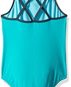 Speedo Girl's Swimsuit One Piece Solid Cross Back Multi Straps