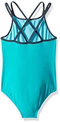 Speedo Girl's Swimsuit One Piece Solid Cross Back Multi Straps