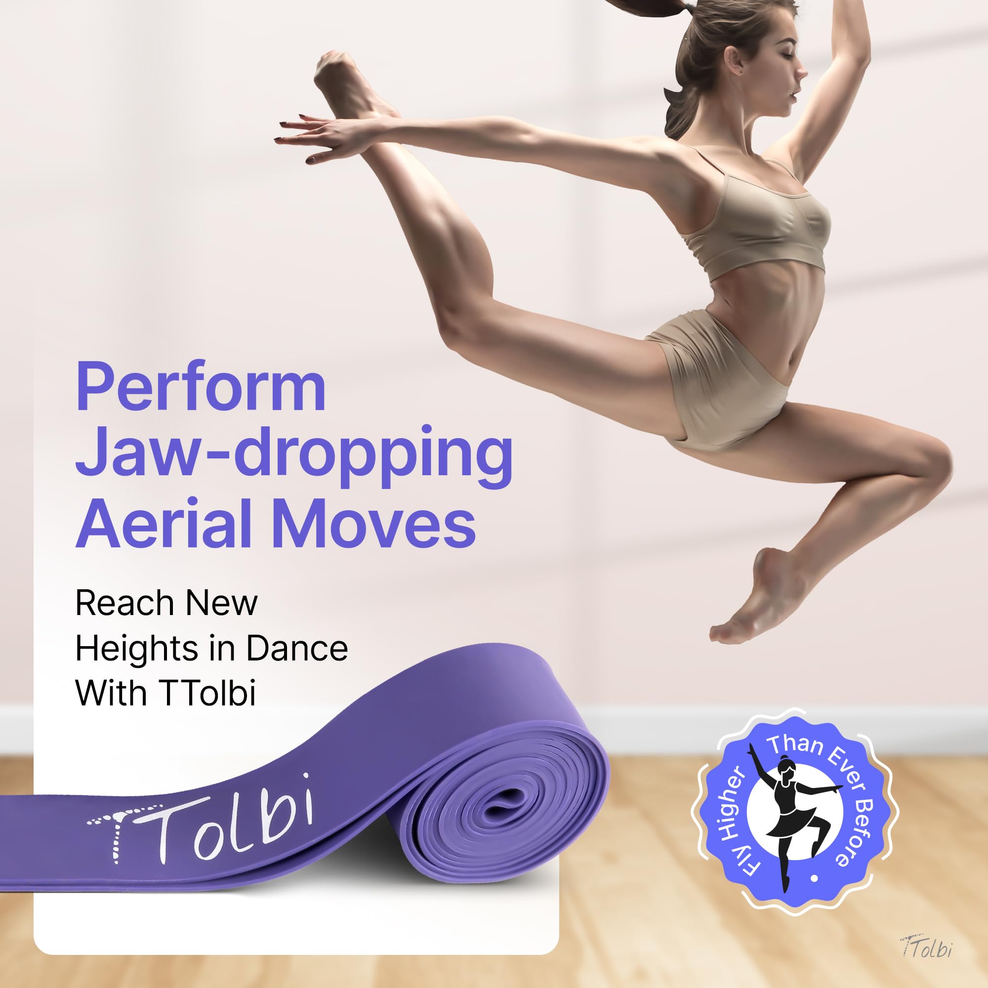 TTolbi Premium Dance Stretching Equipment: Stretch Bands for Dancers and Ballet Stretch Bands | Dance Stretch Band for Flexibility and Exercise | Dance Stuff | Gymnastics Equipment | Dancer Girls