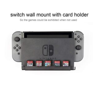 Monzlteck Wall Mount for Switch+Controller Mount,Compatible with OLED version,Game Card Holder,Solid Metal