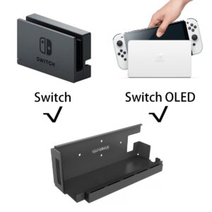 Monzlteck Wall Mount for Switch+Controller Mount,Compatible with OLED version,Game Card Holder,Solid Metal