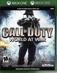 call of duty world at war xbox one & 360 - xbox one & 360 supported - esrb rated m (mature 17+) - first-person shooter - multiplayer supported - get through wwii