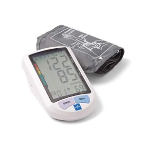 medline elite automatic digital blood pressure monitor with large display screen, universal upper arm cuff (fits arms 22-42 cm), batteries and carrying case included, mds3001, basic