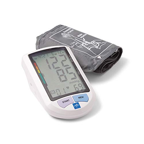 Medline Elite Automatic Digital Blood Pressure Monitor with Large Display Screen, Universal Upper Arm Cuff (fits arms 22-42 cm), Batteries and Carrying Case Included, MDS3001, Basic