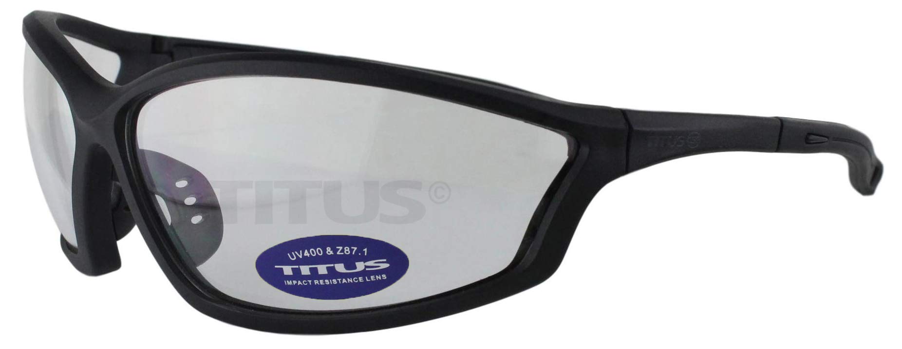 TITUS 2 Series - 34 NRR Slim-Line Hearing Protection & G26 Competition Z87.1 Safety Glasses Combos (Grey, Clear)