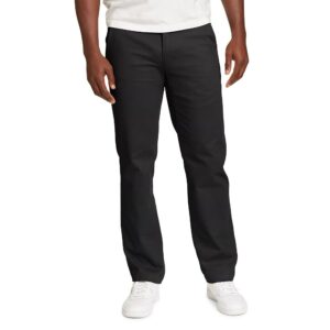 eddie bauer men's flex wrinkle-resistant sport chinos - classic, black, 34w x 32l