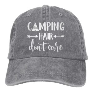 splash brothers customized unisex camping hair don't care vintage adjustable baseball cap denim dad hat