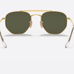 Ray-Ban RB3648 THE MARSHAL 001 54M Gold/Green Hexagonal Sunglasses For Men For Women + BUNDLE with Designer iWear Eyewear Kit