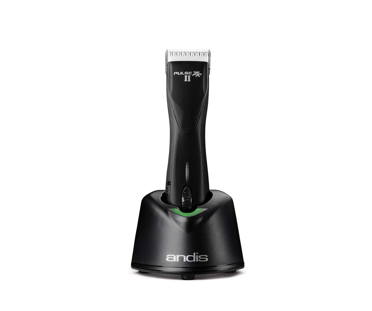 Andis Pulse Zr II 5-Speed Detachable Blade Clipper, Cordless, Removable Lithium Ion Battery - Black, dogs