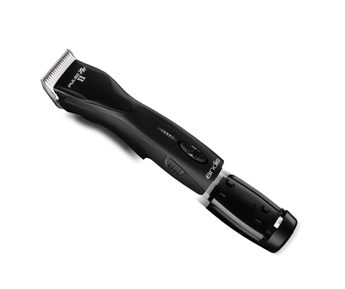 Andis Pulse Zr II 5-Speed Detachable Blade Clipper, Cordless, Removable Lithium Ion Battery - Black, dogs