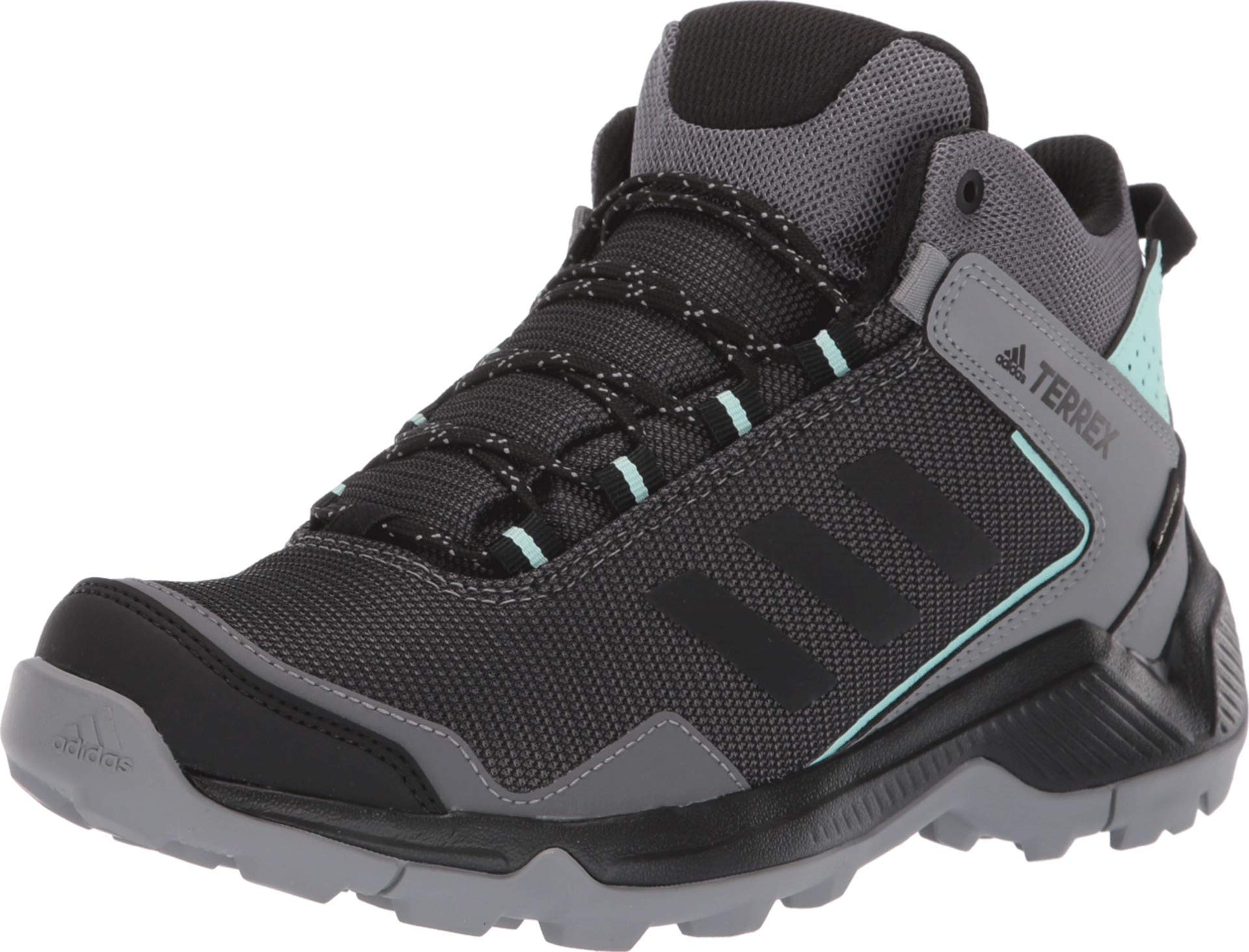 adidas Outdoor Women's Terrex EASTRAIL MID GTX Hiking Boot, GREY FOUR/BLACK/CLEAR MINT, 10 M US