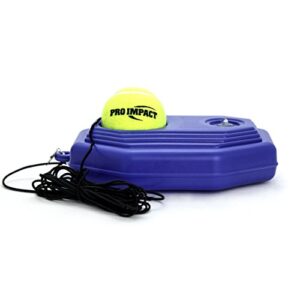 Pro Impact Tennis Trainer Rebounder Ball, Trainer Cemented Baseboard with Rope, Perfect Solo Tennis Trainer