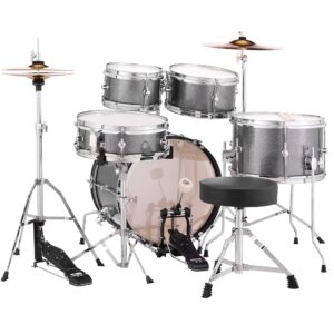 Pearl Roadshow Jr. 5 Piece Drum Set with Hardware and Cymbals, Gindstone Sparkle (RSJ465C/C708)