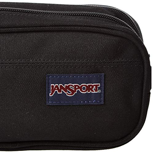 JanSport Large Accessory Pouch - Secure Storage Space for Pens, Power Cords, Pencil Case, Ideal For Everyday Essentials, 1.3L, Black