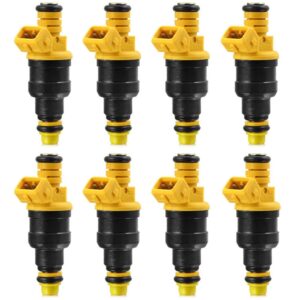 8pcs fuel injector 280150943, 0280150939, 0280150909 - fits ford e250, f150, f250, f350, e350, mustang, lincoln and mercury 4.6l, 5.0l, 5.4l, 5.8l vehicles - year 1992-2004