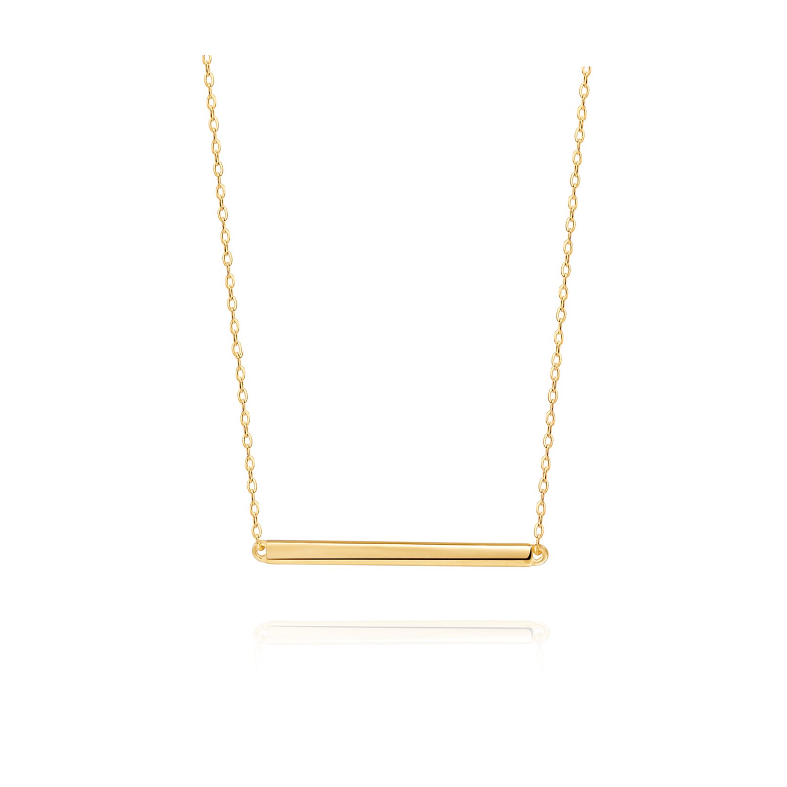 S.Leaf Choker Necklace for Women Gold Plated Necklace Bar Necklace for Women Sterling Silver Dainty Gold Necklace for Women(01_Horizontal_Gold)