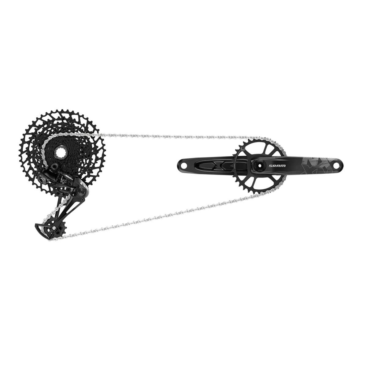 SRAM NX Eagle Groupset: 170mm 32 Tooth DUB Crank, Rear Derailleur, 11-50 12-Speed Cassette, Trigger Shifter, and Chain