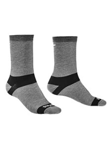 bridgedale men's coolmax base layer liner socks - 2 pack, grey, x-large