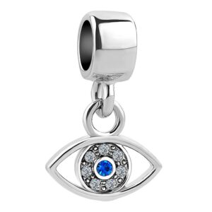 sexymandala blue/green evil eye charm hamsa hand judaica powers lucky beads for bracelets