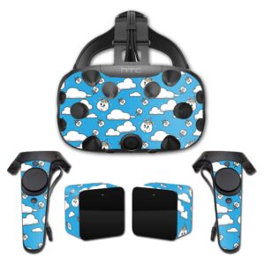 mightyskins skin compatible with htc vive full coverage - unicorn clouds | protective, durable, and unique vinyl decal wrap cover | easy to apply, remove, and change styles | made in the usa