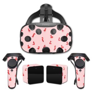 mightyskins skin compatible with htc vive full coverage - winter fox pattern | protective, durable, and unique vinyl decal wrap cover | easy to apply, remove, and change styles | made in the usa