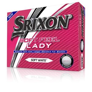 srixon soft feel lady golf balls, white (one dozen)