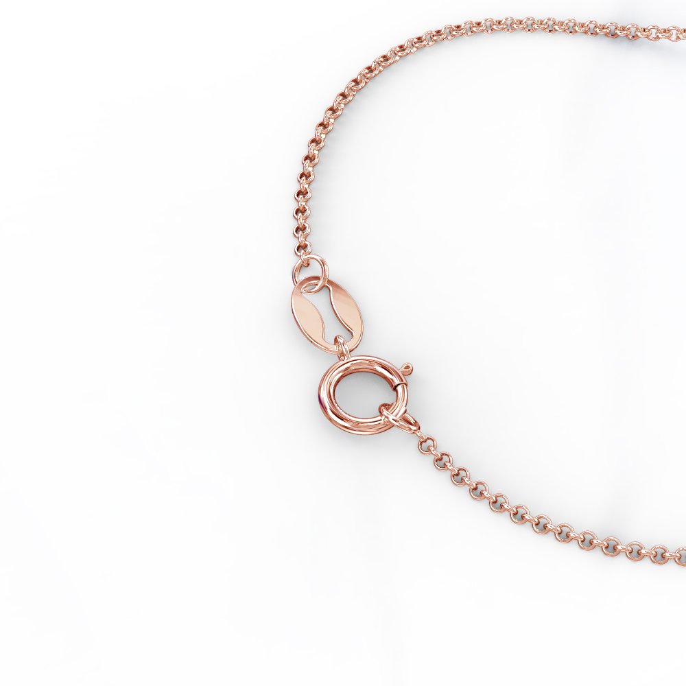 TSD 10K Rose Gold Personalized Name Necklace with Diamond Accent by JEWLR*