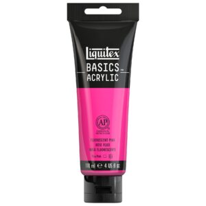 liquitex basics acrylic paint, 118ml (4-oz) tube, fluorescent pink