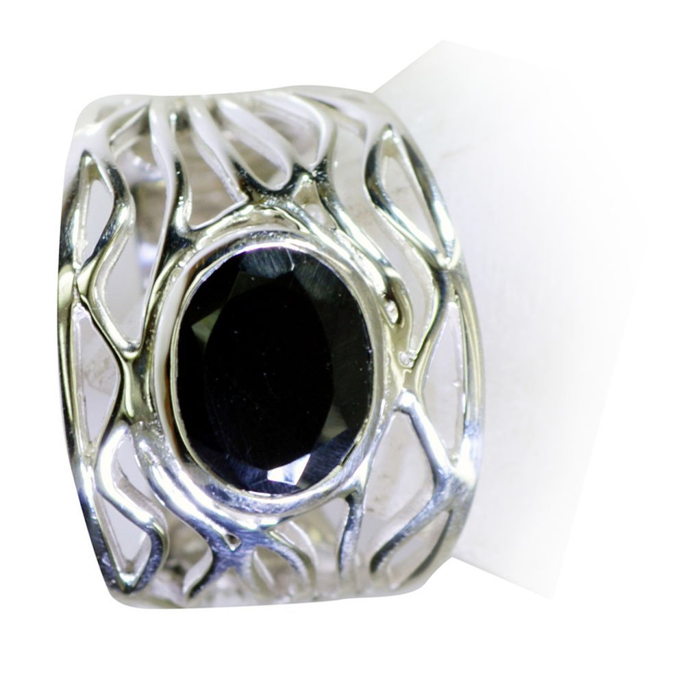 Jewelryonclick Genuine Black Onyx Statement Rings Sterling Silver Astrological Size in 5,6,7,8,9,10,11,12