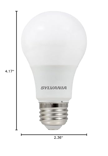 SYLVANIA A19 LED Light Bulb, 5.5W, 40W Equivalent, 13 Year, Dimmable, 450 Lumens. 2700K, Soft White - 1 Pack (74688)