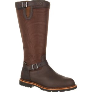 rocky mens great falls snake 16 inch waterproof pull on casual boots over the knee - brown - size 9 2e