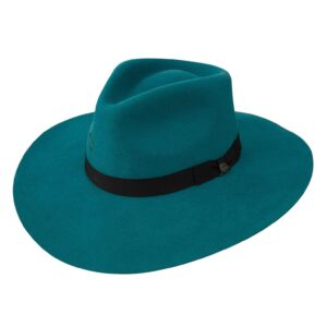 charlie 1 horse hats highway teal 3 3/4" brim teal m