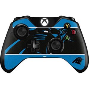 skinit decal gaming skin compatible with xbox one controller - officially licensed nfl carolina panthers zone block design