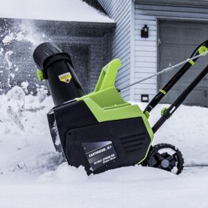 Earthwise SN74022 22" 40V Cordless Electric Snow Thrower, (4.0AH Battery & Charger Included)