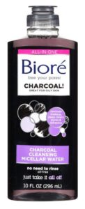 kao-biore charcoal cleanser micellar water ounce 296ml, 10 fl oz