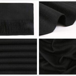 RIIQIICHY Scarfs for Women Winter Black Pashmina Shawls and Wraps for Evening Dresses Warm Large Scarves Wedding Shawl