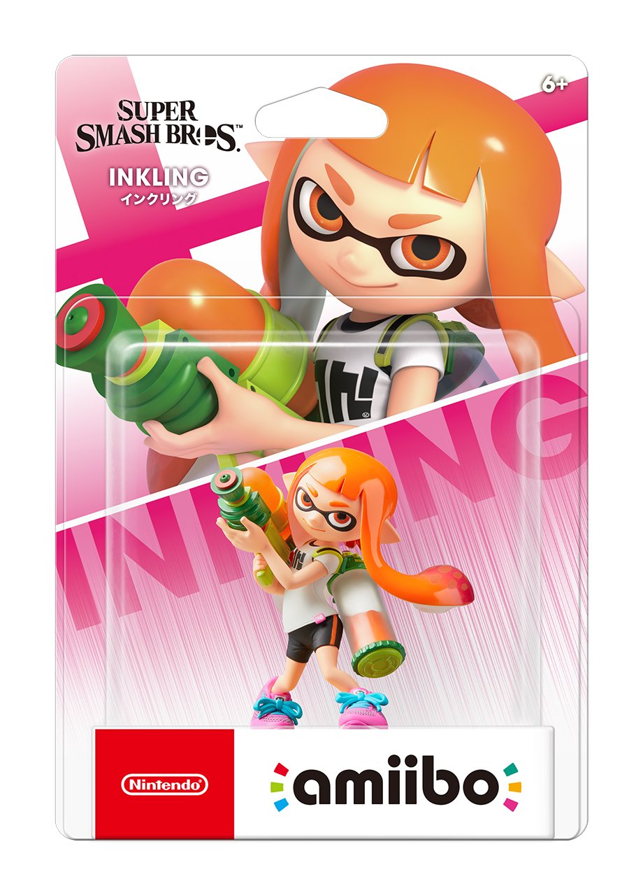 Nintendo amiibo Inkling Girl (Super Smash Bros. Smash Brothers Series) [Game Synchronized Character Figure]