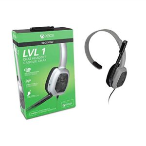 PDP Gaming LVL1 Wired Chat Headset With Noise Cancelling Microphone: Grey Camo - Xbox One