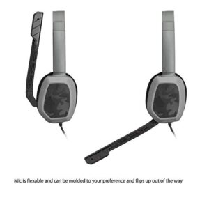 PDP Gaming LVL1 Wired Chat Headset With Noise Cancelling Microphone: Grey Camo - Xbox One