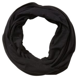 hadley wren women's classic solid soft lightweight everyday infinity scarf, black, one size