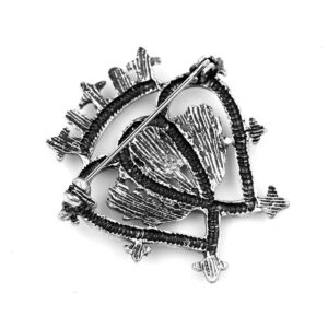 Traditional Scottish Style Luckenbooth Brooch Pin - Silver/Metal (0.3 oz)