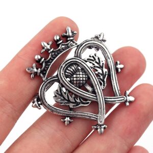 Traditional Scottish Style Luckenbooth Brooch Pin - Silver/Metal (0.3 oz)